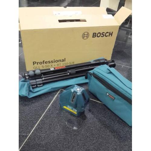 Jual Line Laser Lever / Cross Level BOSCH GLL 5-50X KIT + TRIPOD BT150 ...