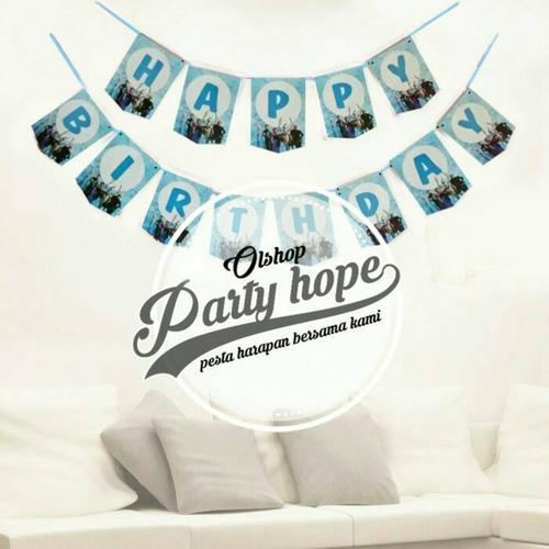 Jual Banner Hbd Frozen / Bunting Flag Hbd Frozen / Party Flag Hbd ...