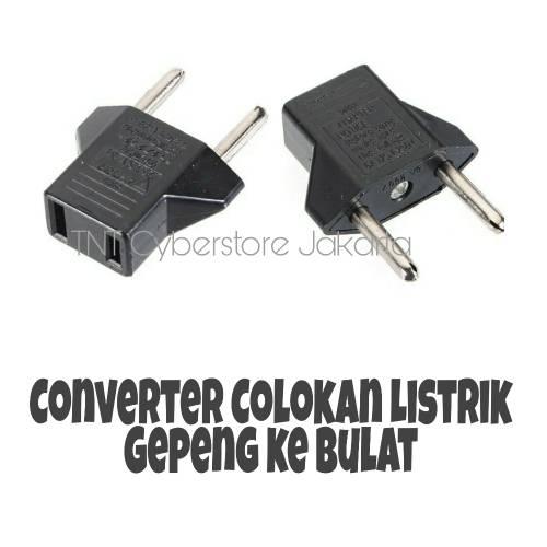 Jual Converter Colokan Listrik China to Europe Gepeng Pipih Bulat ...