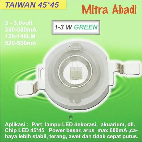 Jual HPL 3W TAIWAN Hijau/Green 45x45 520-530 NM 350-580 NM - Jakarta ...