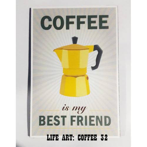 Jual Poster Art Barang Unik Bingkai Kayu 20x30 Coffee Series - Kab ...