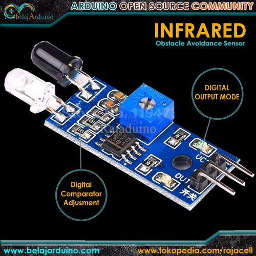 Jual IR Infrared Obstacle Avoidance Sensor Module line Follower Arduino ...