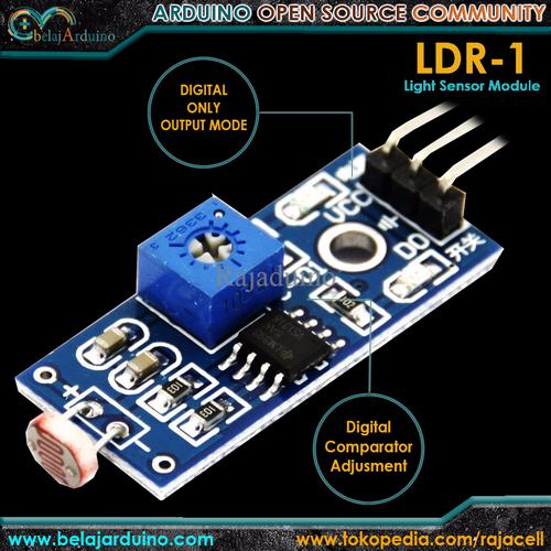 Jual Photosensitive Sensor LDR Module sensor cahaya for Arduino - Kota ...
