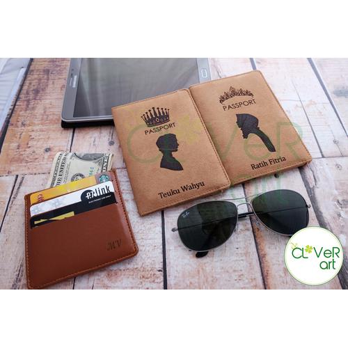 Jual Passport Cover CUSTOM NAMA - ITALIAN SUEDE - SILUET COUPLE ...