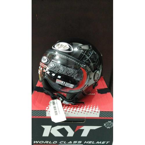 Jual Helm KYT Elsico Black Glossy Solid Half Face Hitam Classic Retro - Kota Bekasi - Doctor ...