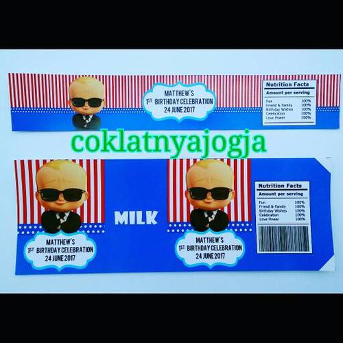 Jual Set Label Susu Kotak Mini + Aqua Botol Kecil Tema Boss Baby - Kota ...
