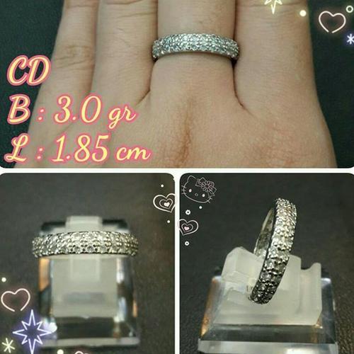 Jual PERHIASAN CINCIN PERAK / SILVER 925 LAPIS EMAS PUTIH ASLI ORIGINAL ...