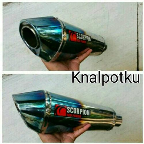 Jual Knalpot Scorpio Rainbow Biru Slip On Ninja250,R25,MT25,R15,Byson ...