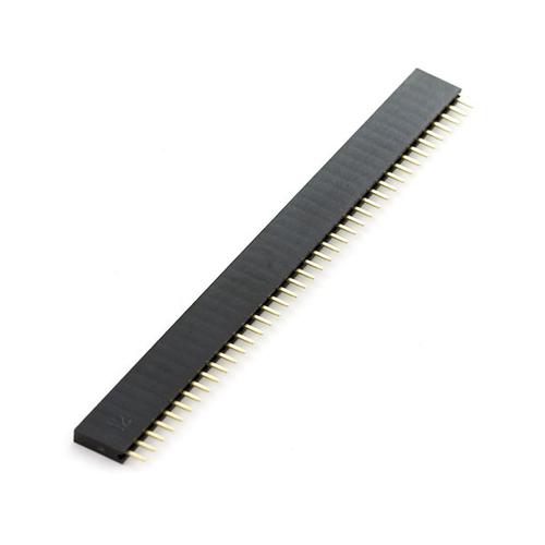 Jual PIN HEADER FEMALE STRIP SINGLE ROW 1X40 2.54MM BLACK HITAM ...