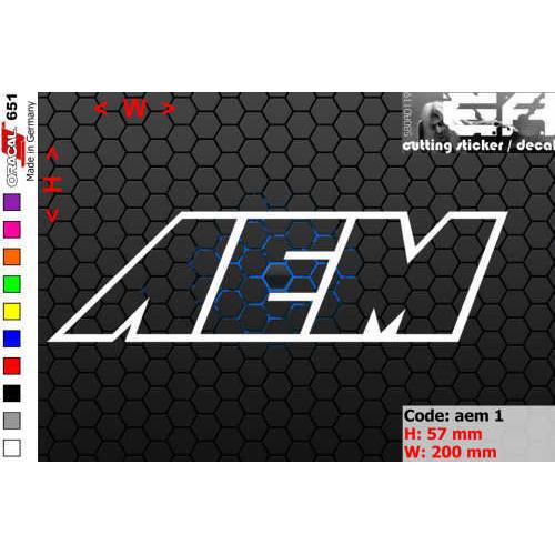 Jual ea cutting sticker / decal Code: aem 1 ( sponsor logo ) - Jakarta ...