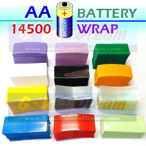 Jual AA Battery Wrap 14500 Skin Color Warna Plastik Baterai Bungkus PVC ...
