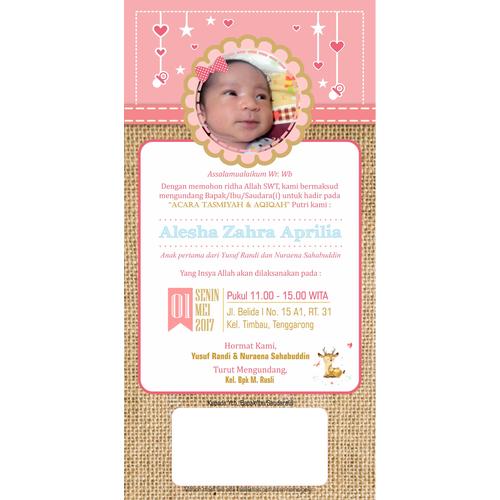 Jual Undangan Custom Aqiqah/ Tasmiyah - Kota Samarinda - Lumiere Art ...