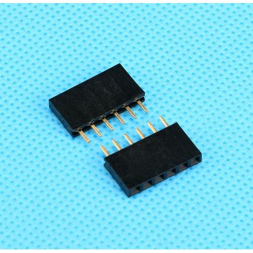 Jual Header Female 1X6 Pin p 6p 2.54mm single Row lurus 1x6p 1 x 6 pcb ...