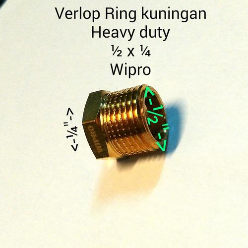Jual Verlop Ring kuningan 1/2" Male x 1/4" Female Heavy Duty - Kota ...