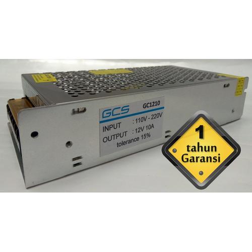 Jual Power Supply AC DC 12V 10A 120 Watt GCS Garansi Ampere Murni PSU CCTV Power Supply Mini PC ...