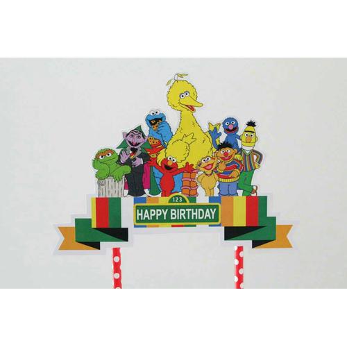 Jual Topper kue tart sesame street / cake toppers sesame street custom ...