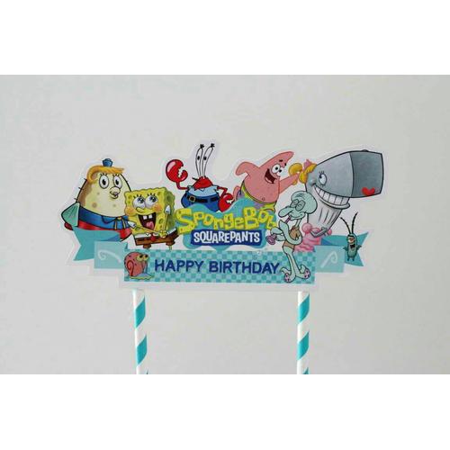 Jual cake toppers spongebob / toppers kue ultah spongebob - Kota ...