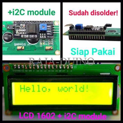 Jual Green LCD 1602 + i2C IIC Backpack LCD Module for Arduino - Kota ...