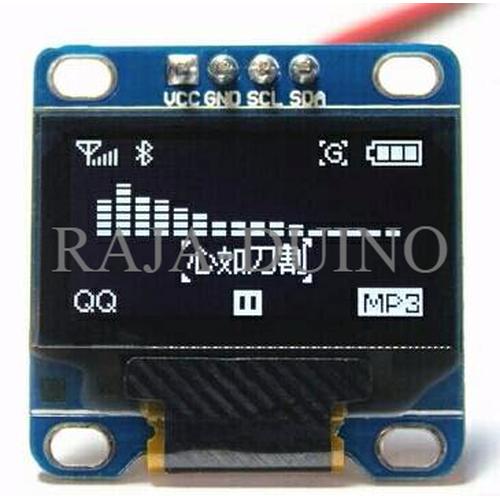 Jual LCD OLED 0.96" WHITE I2C Module for Arduino Display - VCC-GND ...