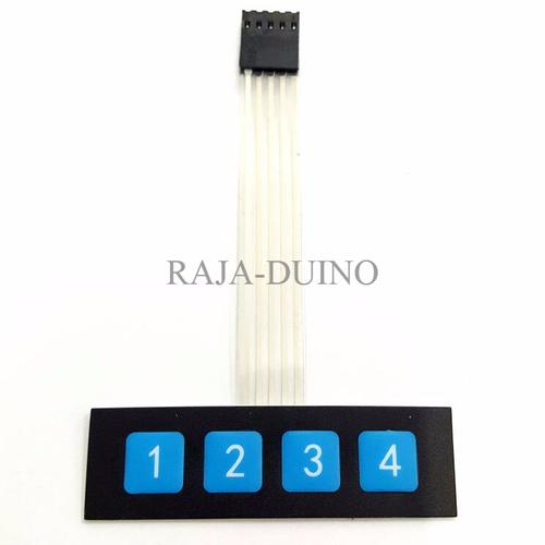Jual Keypad Matrix membrane 4x1 4 button key for Arduino - Kota Bekasi ...