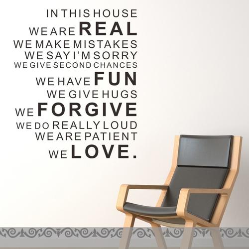 Jual Wall Stiker House Rules Sticker Dinding Kaca Decal - Biru - Kota ...