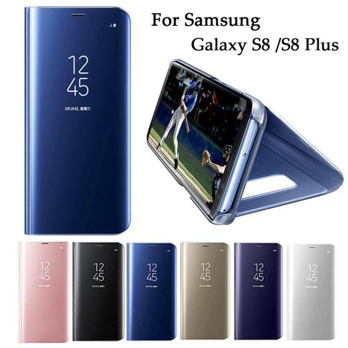 Jual Samsung Galaxy S8/ S8+/ Plus/ + Mirror Standing Case Flip Cover ...