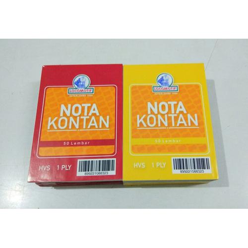 Jual Nota Kontan HVS 1 Ply 50 lembar Locomotif kwitansi Buku Bon - Kab ...