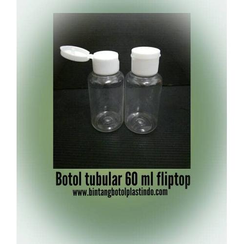 Jual Botol tubular 60 natural tutup fliptop putih - murah - Kab. Bogor ...