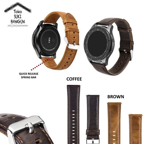 Jual 22mm QUICK RELEASE Tali Jam Premium Leather Vintage Watch Band ...