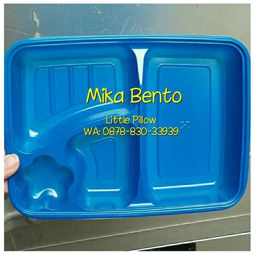 Jual Mika Bento BIRU/Tray Bento 4 Sekat/Bento Bintang/Bento Box/Kotak ...