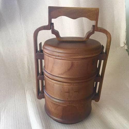 Jual Rantang Makanan KAYU JATI - Motif Polos + PACKING KAYU - Kab ...