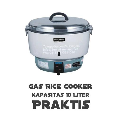 Jual Modena Gas Rice Cooker 10 Liter CR1001G Besar Asli, Baru,Garansi ...
