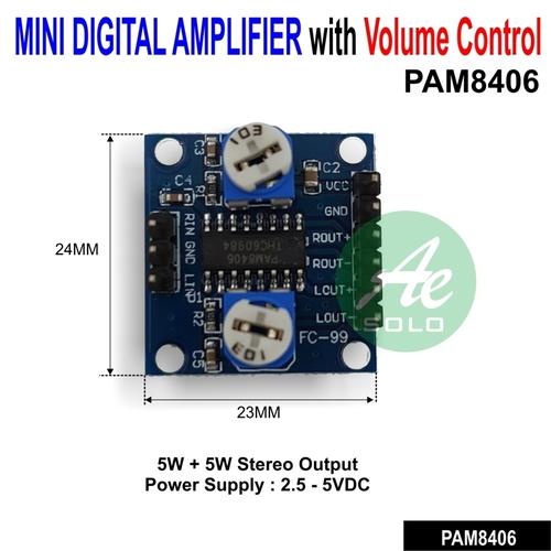 Jual Mini Digital Amplifier Module PAM8406 Power Amplifier Headphone ...