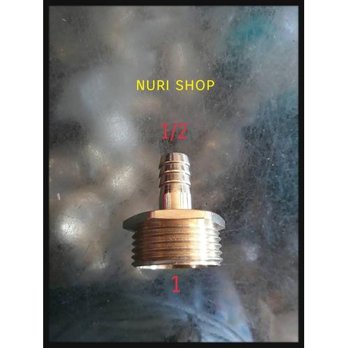 Jual Neple Selang/ Nepel/ Sambungan Selang Kuningan 1/2 x 1 - Kota ...