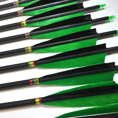 Jual Carbon Arrows Feather Fletching Panah Karbon Bulu Kalkun Hijau ...