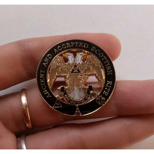 Jual Vintage Masonic Scottish Rite Large Lapel Pin Mason Freemason ...