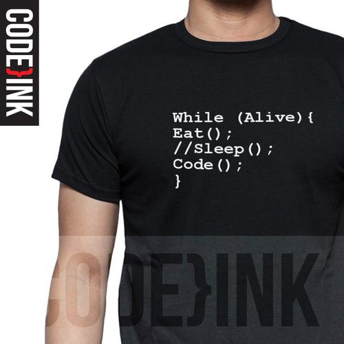 Jual Kaos Programmer - Coding While - Putih, XXL - Kab. Tangerang ...