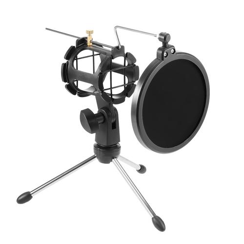 Jual Stand 3 Kaki Berdiri Pegangan Mic Mikrofon + Mini Jaring Filter ...