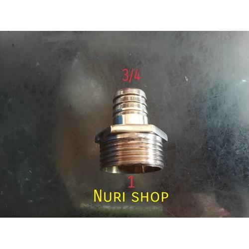 Jual Neple Selang/ Nepel/ Sambungan Selang Kuningan 3/4 x 1 - Kota ...
