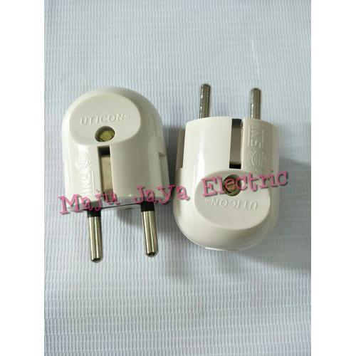 Jual Steker Colokan Arde Bulat Uticon S-28R Listrik Tusuk Kontak S28R ...