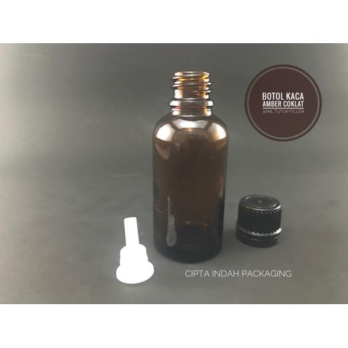 Jual BOTOL KACA AMBER 30ML COKLAT - TUTUP FILLER - Kota Bekasi - cipta ...