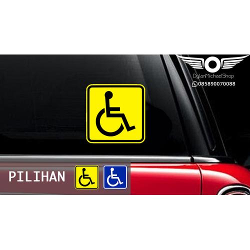 Jual Stiker Mobil Kursi Roda Wheel chair sign Sticker Tempel dr kaca ...