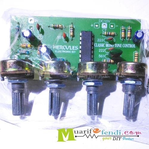 Jual Kit Tone Control Mono IC opAmp TL074 084 LM324 Treble middle bass ...