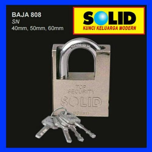 Jual gembok solid 808 60 mm gembok rumah pagar motor rolling door kunci ...