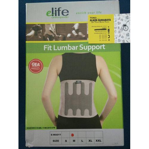 Jual Elife - Fit Lumbar Support E-Wa011 Grey Size S 56-71 - Kota ...