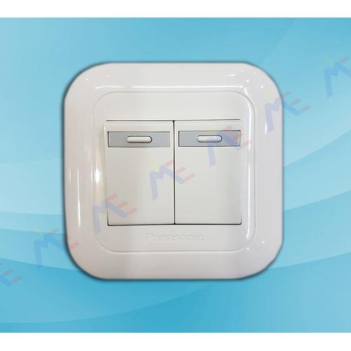 Jual Saklar Double / Seri WEJ 5531 + Frame Panasonic Warna Putih ...
