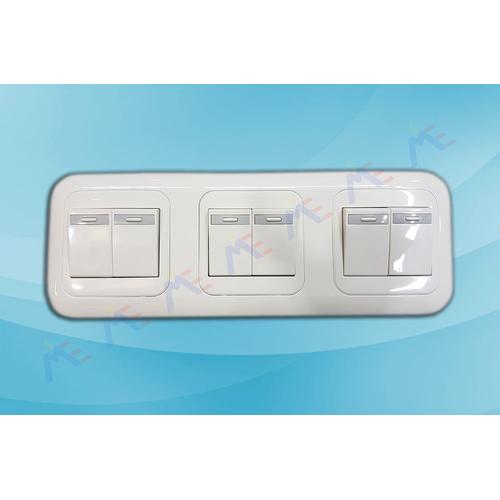 Jual Saklar Triple 3 Gang Isi 6 Module WIDE Series Panasonic (Warna ...