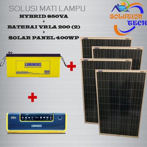 Jual Paket Hybrid 850VA + Baterai VRLA200ah + Solar Panel 400WP - Jakarta Barat - SolutionTech ...