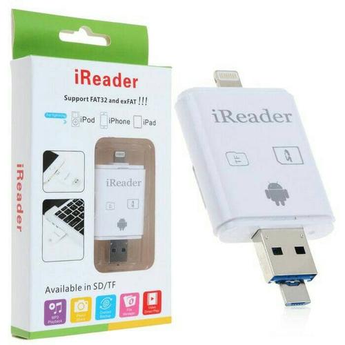 Jual CARD READER IREADER# IPHONE IPAD IPOD LIGHTHINING MICRO SD CARD ...
