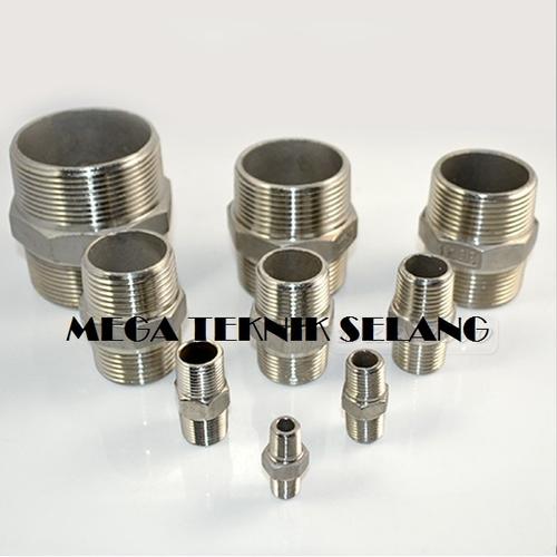 Jual Double Nipple/Nepple 1/2" SS 304 #150 BSPT - Jakarta Pusat - Mega ...